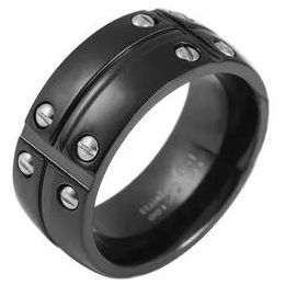 Adelia&acute;s Fingerring ADELIA ́S "Herren Ring aus Edelstahl" Gr. 68, schwarz, Fingerringe, Herren, 68, Edelstahl, Fingerring