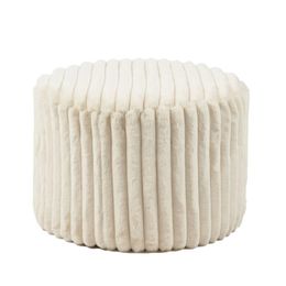 Pharao24.de Hocker Beistellhocker in Beige aus Breitcord