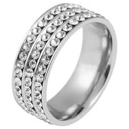 Adelia&acute;s Fingerring ADELIA ́S "Damen Ring aus Edelstahl" Gr. 64, silber, Fingerringe, Damen, 64, Edelstahl, Fingerring