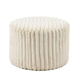 Pharao24.de Hocker Beistellhocker in Beige aus Breitcord