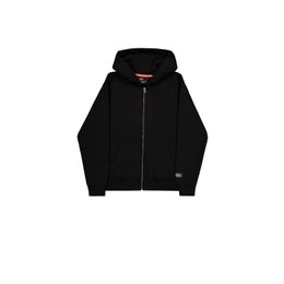 Hoodie Alpha Industries "Label Hoodie Zip Backprint", Herren, Gr. XXL, schwarz, Obermaterial: 80% Baumwolle, 20% Polyester, regular fit, Sweatshirts Hoodie