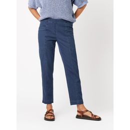 Stoffhose Toni "Sue Joggpants 7/8", Herren, Gr. 46, N-Gr, blau, Web, Obermaterial: 77% Baumwolle, 20% Polyamid, 3% Elasthan, unifarben, schmal lang, Hosen Stoffhose, mit Stretch