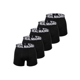 Boxershorts REAL MADRID "Boxershort RM Boxer Briefs 5-Pack 5er Pack", Herren, Gr. L, schwarz, Obermaterial: 95% Baumwolle CO. 5% Elasthan EL., Unterhosen Boxershorts