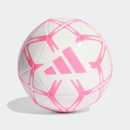 Fu&szlig;ball adidas Performance "STARLANCER CLUB" Gr. 5, pink (wei&szlig;, solar pink), B&auml;lle, Kinder, 5, 0,4 g, Thermoplastisches Polyurethan (TPU), Fu&szlig;ball, B:22,3cm H:17,3cm T:22cm