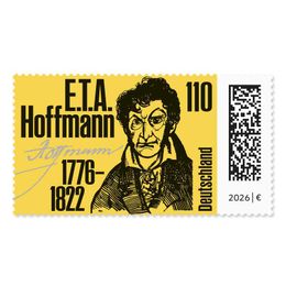 250. Geburtstag E.T.A. Hoffmann, Briefmarke zu 1,10 &euro;, 10er-Bogen