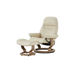 stressless Relaxsessel mit Hocker creme - Leder Sunrise M creme Ma&szlig;e (cm): B: 79 H: 103 T: 73.0 Sessel & Hocker > Sessel nach Material > &raquo; Sofa DE