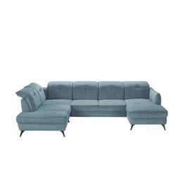 Medium Wohnlandschaft inklusive diverser Funktionen Milan t&uuml;rkis/petrol Ma&szlig;e (cm): B: 350 H: 90 T: 240.0 Sofas > Sofas nach Material > &raquo; Sofa DE