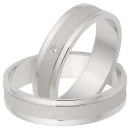Trauring Firetti "Schmuck Geschenk Hochzeit Ehering Trauring "LIEBE" Gr. 18, silber (silberfarben), Fingerringe, Damen, 18,mit Zirkonia, Silber 925 (Sterlingsilber), 5mm, Trauring, Made in Germany - wahlweise mit oder ohne Zirkonia (synth.)