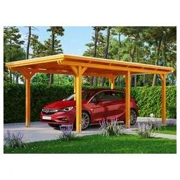 Skan Holz Einzelcarport SKANHOLZ "Emsland", braun (hellbraun), B/H/T: 223cm x, Carports