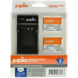 Jupio Value Pack: 2x Battery Li-90B/Li-92B 1270mAh + Single Charger