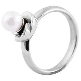 Adelia&acute;s Fingerring ADELIA ́S "Damen Ring aus Edelstahl mit Perle" Gr. 58, silber, Fingerringe, Damen, 58, Edelstahl, Fingerring