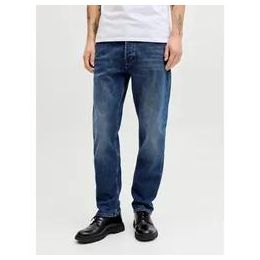 Jack & Jones Tapered-fit-Jeans JACK & JONES "JJIMIKE JJORIGINAL ST 171 NOOS", Herren, Gr. 31, L&auml;nge 32, blau denim, Denim/Jeans, Obermaterial: 69% Baumwolle, 29% Polyester, 2% Elasthan, Abriebeffekte, normal lang, Jeans, Baumwollmischung, comfort fit