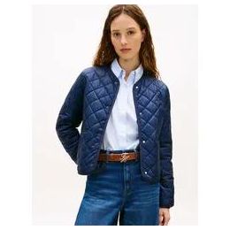Steppjacke Tommy Hilfiger "LW PADDED REG QUILTED JACKET", Damen, Gr. XL (46), schwarz night navy, Steppware, Obermaterial: 100% Nylon, unifarben, regular fit h&uuml;ftlang, Rundhals, Jacken Steppjacke, in leicht verk&uuml;rzter L&auml;nge, Regular Fit
