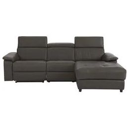 Ecksofa Home Affaire "Binado, L-Form", braun, B:252cm T:164cm, Webstoff (95% Polyester/5% Nylon), Sofas, Ecksofa, mit manueller oder elektrischer Relaxfunktion mit USB-Anschluss