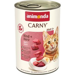animonda Carny Adult Rind und Herz Katzen-Nassfutter ohne Soja 6x400g
