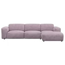 Ecksofa FLEXLUX "Lucera bequem und komfortabel durch hochwertigen Sitzaufbau, L.Form", lila (soft lavender), B:284cm H:73cm T:171cm, 85% Polyester/15%Polyamide, Sofas, Ecksofa, modern & anschmiegsam, Kaltschaum, Stahl-Wellenunterfederung