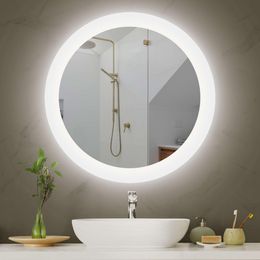 LED-Spiegel Badspiegel mit Beleuchtung rund mit 5 cm Sandstrahlrand