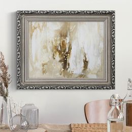 Bilderwelten Leinwandbild mit Barockrahmen Goldener Treibsand II