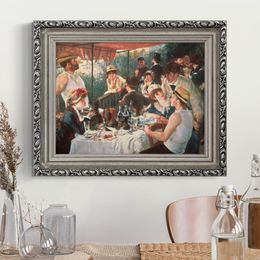 Bilderwelten Leinwandbild mit Barockrahmen Auguste Renoir - Das Fr&uuml;hst&uuml;ck der Ruderer