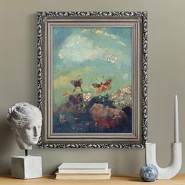 Gerahmtes Leinwandbild Odilon Redon - Schmetterlinge