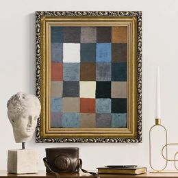 Bilderwelten Bild mit Barockrahmen Antik originell modern Barock braun - Paul Klee - Farbtafel - edle Optik Wohnzimmer Schlafzimmer
