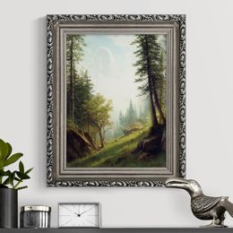 Bilderwelten Leinwandbild mit Barockrahmen Albert Bierstadt - In den Berner Alpen