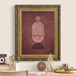 Gerahmtes Leinwandbild Boho Geometrie