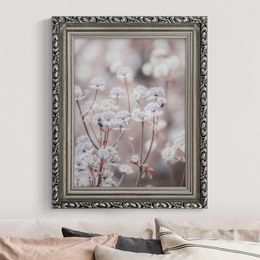 Bilderwelten Leinwandbild mit Barockrahmen Federleichte Wildblumen