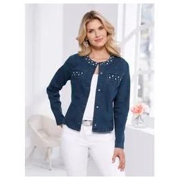 Jeansjacke Classic Basics, Damen, Gr. 38, blau, stone, washed, 81% Baumwolle, 17% Polyester, 2% Elasthan, unifarben, Jacken Jeansjacke
