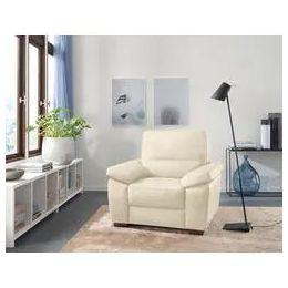 Sessel Calia italia "Gaia, in edlem Design und mit erstklassigem Sitzkomfort", beige (nata), B:100cm H:92cm T:94cm, Luxus-Microfaser Ginevra (100% Polyester), Sessel, Sessel, aus pflegeleichtem Luxus-Microfaser Ginevra Hydro Care