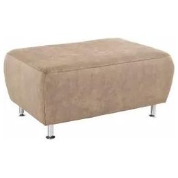 Hocker Home Affaire "Manhattan", beige, B:101cm H:45cm T:68cm, Struktur (100% Polyester);Flachgewebe (90% Polyester, 10% Polyamid);Luxus-Microfaser (100% Polyester), Hocker, Hocker, in drei Bezugsqualit&auml;ten