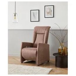 Sit & More TV-Sessel SIT & MORE "Melissa", braun (haselnuss), B:71cm, 100% Polyester, Sessel, wahlweise elektrisch oder manuell verstellbar, optional Aufstehhilfe