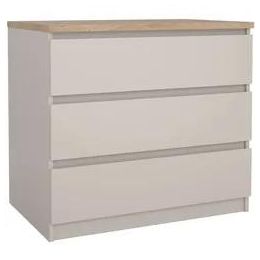 Kommode Inosign "Naia", kaschmir, B:77cm H:70,1cm T:50cm, Holzwerkstoff, Sideboards, Kommode, Modern, mehrere Farben,abgerundete Schubladenkanten auf Metallgleiter