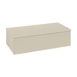 Villeroy & Boch Villeroy und Boch Antao Waschtisch-Unterschrank L40000HJ mit Beleuchtung, 1 Auszug, 1000 x 268 x 500 mm, Front ohne Struktur, Silk Grey Matt Lacquer / Silk Grey Matt Lacquer