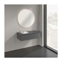 Villeroy & Boch Villeroy und Boch Antao Waschtisch-Unterschrank L40000GK mit Beleuchtung, 1 Auszug, 1000 x 268 x 500 mm, Front ohne Struktur, Anthracite Matt Lacquer / Anthracite Matt Lacquer