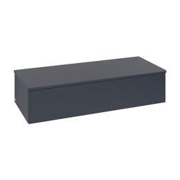 Villeroy & Boch Villeroy und Boch Antao Sideboard L41000HG mit Beleuchtung, 1 Auszug, 1200 x 268 x 500 mm, Front ohne Struktur, Midnight Blue Matt Lacquer / Midnight Blue Matt Lacquer