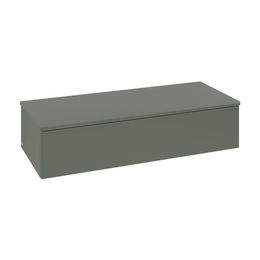 Villeroy & Boch Villeroy und Boch Antao Sideboard L41000HL mit Beleuchtung, 1 Auszug, 1200 x 268 x 500 mm, Front ohne Struktur, Leaf Green Matt Lacquer / Leaf Green Matt Lacquer