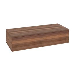 Villeroy & Boch Villeroy und Boch Antao Sideboard L41002HM mit Beleuchtung, 1 Auszug, 1200 x 268 x 500 mm, Front ohne Struktur, Warm Walnut / Warm Walnut