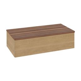 Villeroy & Boch Villeroy und Boch Antao Waschtisch-Unterschrank L40002HN mit Beleuchtung, 1 Auszug, 1000 x 268 x 500 mm, Front ohne Struktur, Honey Oak / Warm Walnut