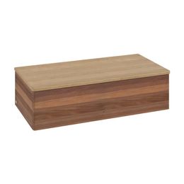Villeroy & Boch Villeroy und Boch Antao Waschtisch-Unterschrank L40001HM mit Beleuchtung, 1 Auszug, 1000 x 268 x 500 mm, Front ohne Struktur, Warm Walnut / Honey Oak