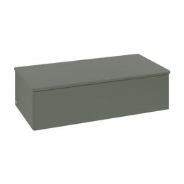 Villeroy & Boch Villeroy und Boch Antao Waschtisch-Unterschrank L40000HL mit Beleuchtung, 1 Auszug, 1000 x 268 x 500 mm, Front ohne Struktur, Leaf Green Matt Lacquer / Leaf Green Matt Lacquer