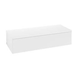 Villeroy & Boch Villeroy und Boch Antao Sideboard L41000MT mit Beleuchtung, 1 Auszug, 1200 x 268 x 500 mm, Front ohne Struktur, White Matt Lacquer / White Matt Lacquer