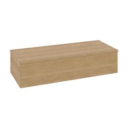 Villeroy & Boch Villeroy und Boch Antao Sideboard L41001HN mit Beleuchtung, 1 Auszug, 1200 x 268 x 500 mm, Front ohne Struktur, Honey Oak / Honey Oak