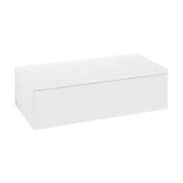 Villeroy & Boch Villeroy und Boch Antao Waschtisch-Unterschrank L40000MT mit Beleuchtung, 1 Auszug, 1000 x 268 x 500 mm, Front ohne Struktur, White Matt Lacquer / White Matt Lacquer