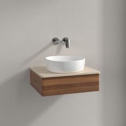Villeroy & Boch Villeroy und Boch Antao Waschtisch-Unterschrank K07013HM 60x19x50cm, Waschbeckenplattenfarbe botticino, warm walnut