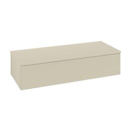 Villeroy & Boch Villeroy und Boch Antao Sideboard L41000HJ mit Beleuchtung, 1 Auszug, 1200 x 268 x 500 mm, Front ohne Struktur, Silk Grey Matt Lacquer / Silk Grey Matt Lacquer