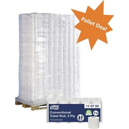 Tork Toilettenpapier, Haushaltsrolle, Tissue, 3-lagig, Palette mit VE 1260 Stk, wei&szlig;