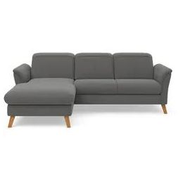 Sit & More Ecksofa SIT & MORE "Romero L-Form", grau, B:245cm H:91cm T:178cm, 90% Polyester 10%Polyamid, Sofas, Ecksofa, wahlweise mit oder ohne Relax-Funktion, Bettfunktion, Bettkasten