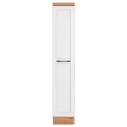 Apothekerschrank KOCHSTATION "KS-Lana", wei&szlig; (matt wei&szlig;, wotaneiche), B:30cm H:166cm T:60cm, Holzwerkstoff, MDF, Schr&auml;nke, Apothekerschrank, Breite 30 cm