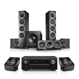 Teufel THEATER 500 Surround + DENON X3800H f&uuml;r Dolby Atmos "5.1.2"